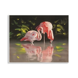 Stupell Flamingos with Pond Reflection Wall Plaque Art Design By D ...