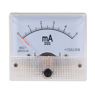85C1 Analog Current Panel Meter DC 5mA Ammeter Ampere Tester Gauge 1 PC ...