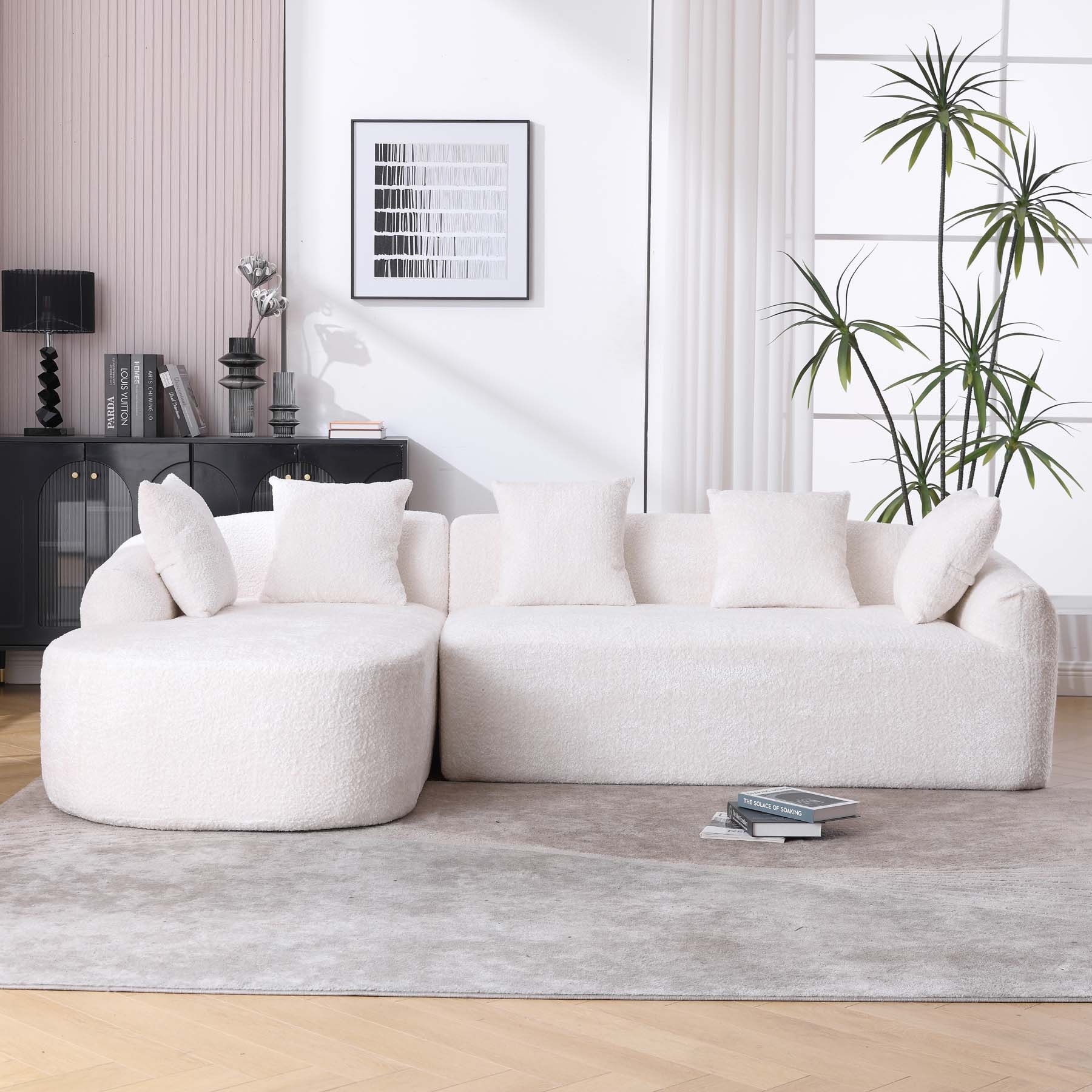 COOLMORE Boucle Sofa 3 Seater for Living Room Oversized Comfy Sofa L Shape Sofa On Sale Bed Bath Beyond 41433728