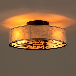 20" Lotus Design Bladeless Ceiling Fan with Remote,NOT Included Bulbs ...