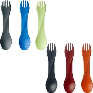 Humangear Uno Fork and Spoon Combination Travel Utensil 3-Pack - Bed ...