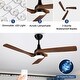 Moasis 52" Modern Remote Control Ceiling Fan with Lights and 5 Solid ...