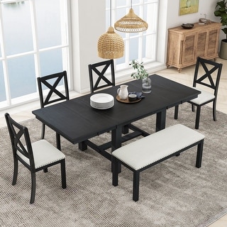 Extendable Dining Table with Two Removable Leaf - Bed Bath & Beyond ...