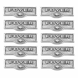 10 Switch Plate Tags FOYER Name Signs Labels Chrome Brass | Renovator's ...