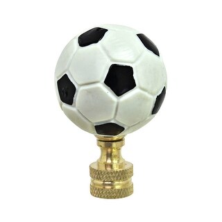 Aspen Creative 1 Pack, Plastic Soccer Ball Finial with Solid Brass ...