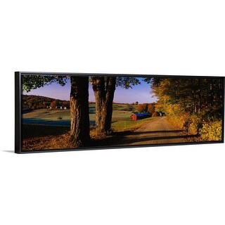"Dirt Road Jenny Farm VT" Black Float Frame Canvas Art - Bed Bath ...