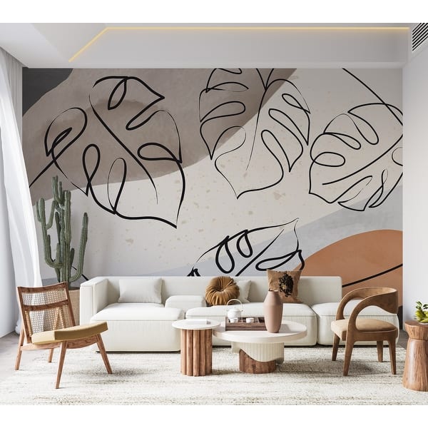 leaf wallpaper mural