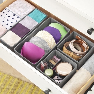 Whitmor Drawer Organizers - Gray - Set of 4 - Bed Bath & Beyond - 40585537