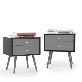 Modern Bedside Tables Set of 2 - Bed Bath & Beyond - 36509350