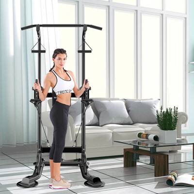 Multifunction Power Tower Dip Bar Station Strength Training Tower Pull ...