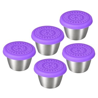 5pcs Salad Dressing Container, Stainless Steel Condiment Containers ...