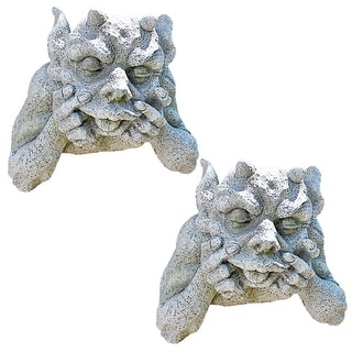 Design Toscano Gnash The Grotesque Gargoyle Wall Sculptures: Set of 2 ...