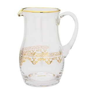 Water Pitcher with Rich Gold Design - Pictured - Bed Bath & Beyond ...