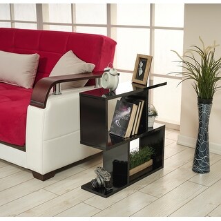 Lon Rectangle 4 Shelves End Table, 23 inch Skinny End Table for Living ...