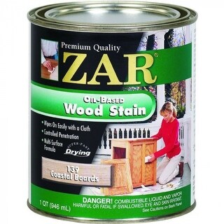 ZAR 13912 Interior Oil-Based Wood Stain, Coastal Boards, 1 Qt - Bed ...