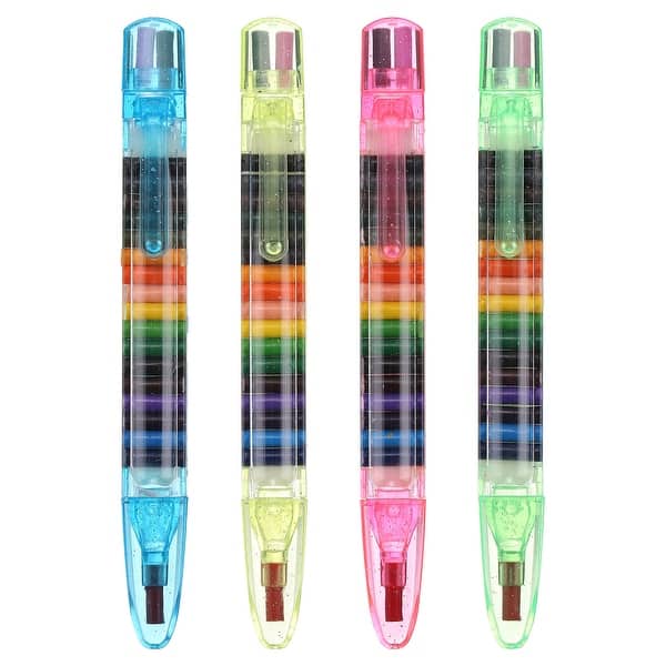 Stacking Crayons, 4 Pack 20 Colors Stackable Buildable Drawing Crayons ...