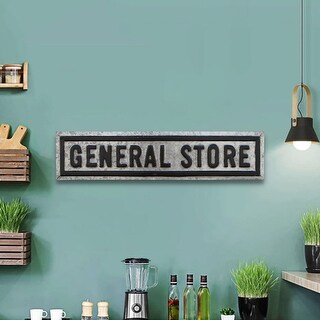 Gray Metal General Store Wall Sign - On Sale - Bed Bath & Beyond - 36272367