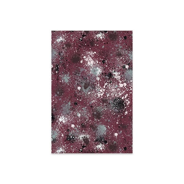Ink Splatter Dust Burgundy Print On Acrylic Glass by Ninola Design ...