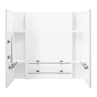 Sterling Accord 55-1/4" x 60" x 32" Vikrell Shower Wall Set with Grab ...