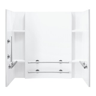 Sterling Accord 55-1/4" x 60" x 32" Vikrell Shower Wall Set with Grab ...