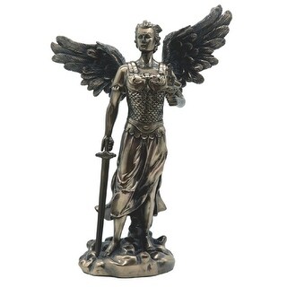 Q-Max 12"H Bronze Archangel Jehudiel Statue Saint Jegudiel The Angel of ...