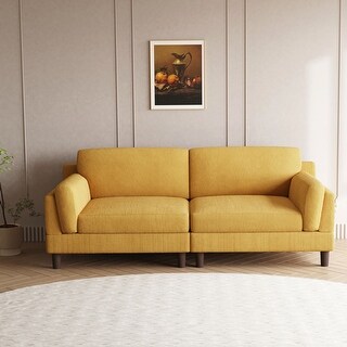 90 inch Deep Seat Sofa Comfy Couch for Living Room - Bed Bath & Beyond ...