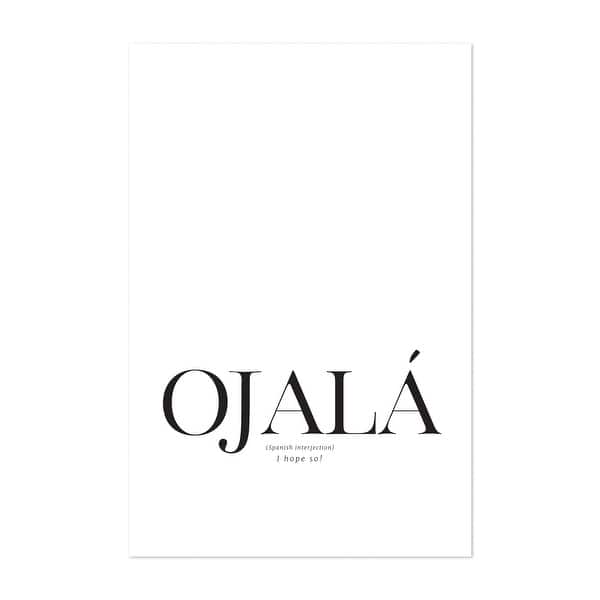 Ojala definition I hope so Typography Definitions Art Print/Poster ...