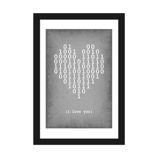 iCanvas "Binary Code Heart "I love you"" by GetYourNerdOn - Bed Bath ...