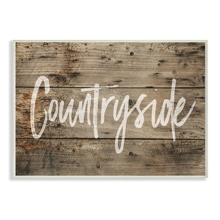 Stupell Countryside Distressed Wood Look Wall Plaque Art - Bed Bath ...