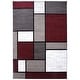 World Rug Gallery Contemporary Modern Boxed Color Block Area Rug - Bed ...