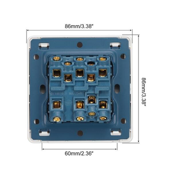 Light Switch Wall Panel Push Button 3 Gang 2 Way White 250V 10A ...
