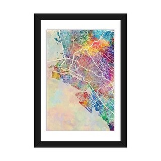 iCanvas "Oakland CA Map Color" by Michael Tompsett - Bed Bath & Beyond ...