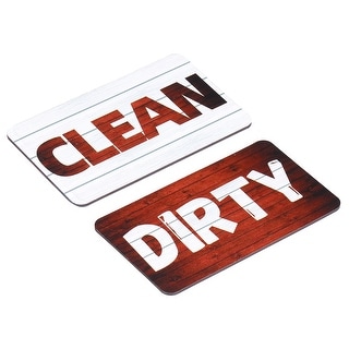 Dishwasher Magnet Clean Dirty Sign Rectangle Brown-White Version - Bed ...