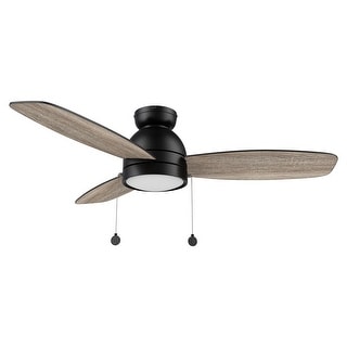 Reed 48-inch Indoor Ceiling Fan with Pull Chain,Dimmable LED Light Kit ...