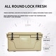 Khaki color ice cooler box 65QT camping ice chest beer box outdoor ...