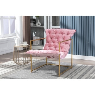 Grondin Modern Style Accent Lounge Chair, Metal Frame Armchair with ...