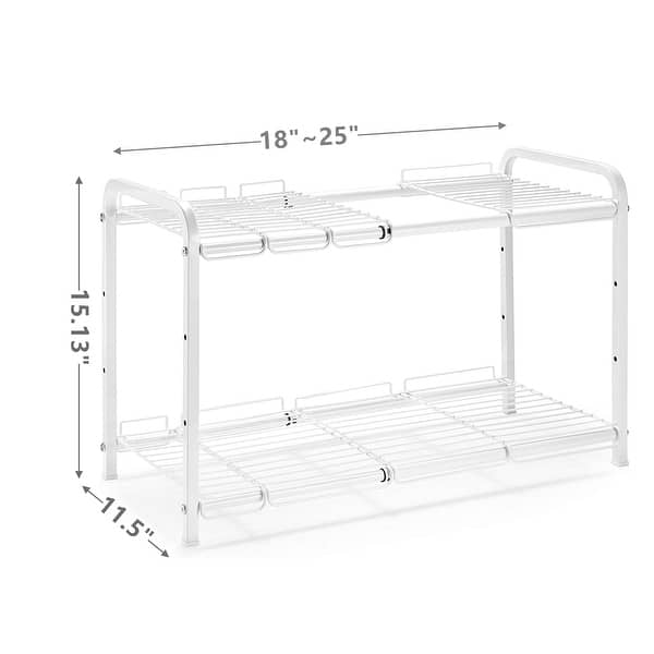 2 Tier Under Sink Expandable Rack Adjustable Length - Bed Bath & Beyond ...