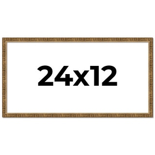 24x12 Frame Gold Kingsley Distressed Solid Wood Picture Frame Width ...