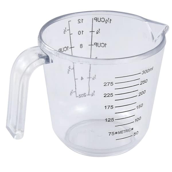 Kitchen Graduated Scale Liquid Solid Beaker Measuring Cup Clear 300ml ...