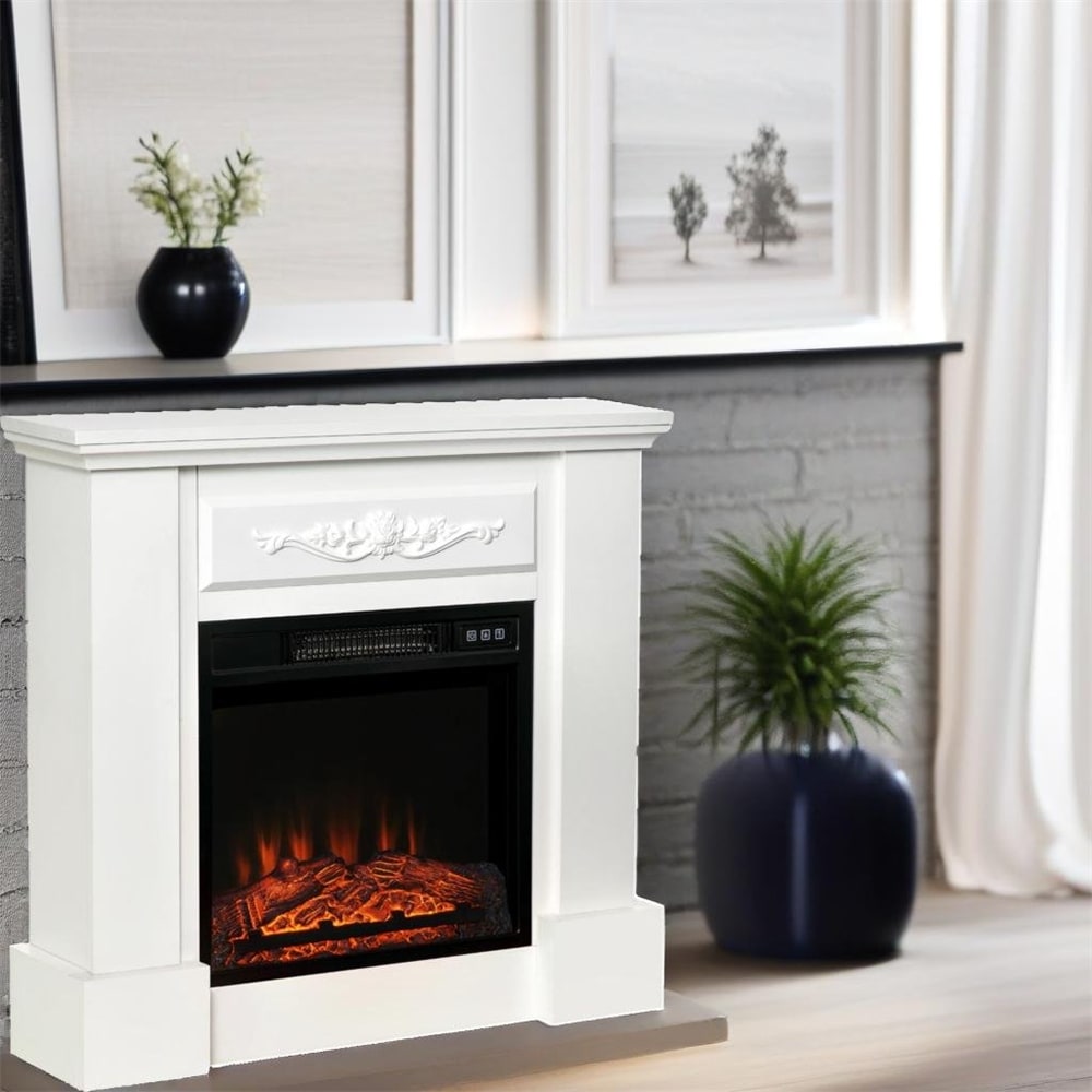 Electric Fire Place Heater with Flame Effect and Overheat Protection ...