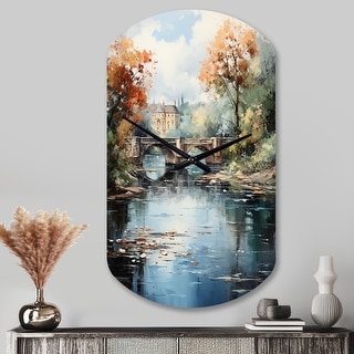 Designart - Beige Bridge Impressionist Waterscape An - Bridges Wall ...