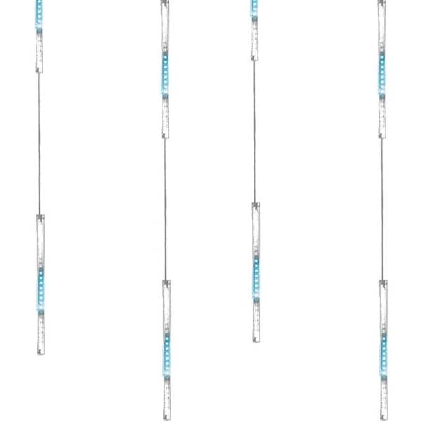 Kurt Adler 18-Light Outdoor Multi-Colored Snowfall Curtain with 7-Inch ...