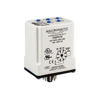 Macromatic Phase Monitor Relay,480-600VAC,Plug,SPDT PMP575 - 1 Each ...