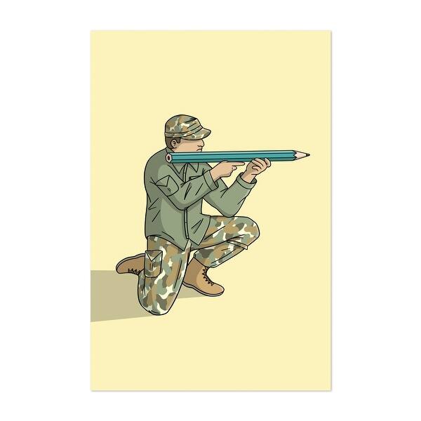 Army Pencil Digital Figurative Military Soldier Art Print/Poster - Bed ...