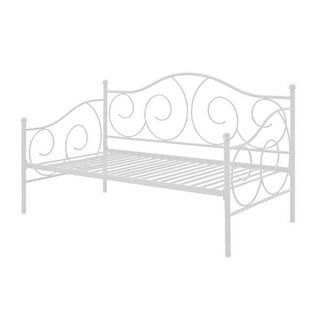 Twin size White Metal Daybed with Scrolling Final Detailing - 600 lb ...