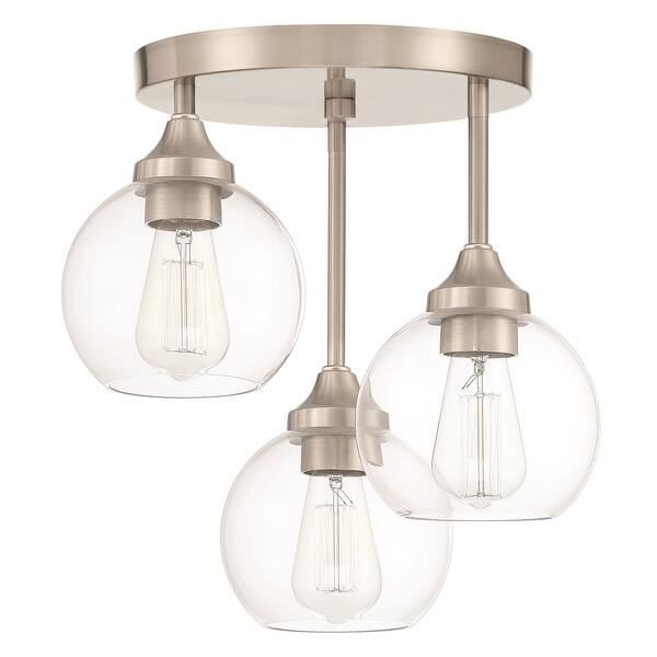 Craftmade 56253 Glenda 3 Light 14-1/4" Wide Semi Flush Ceiling Fixture ...