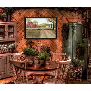 TrendyDecor4U Farmhouse "Summer in the Country" Framed Print Wall Art ...