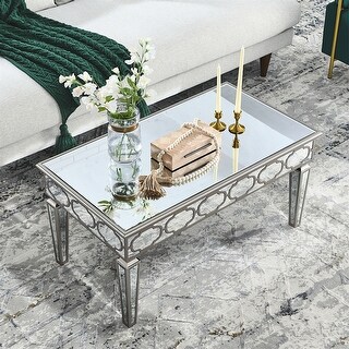 Elegant Silver Cocktail Table with Four Shovel Shaped Legs - Bed Bath ...