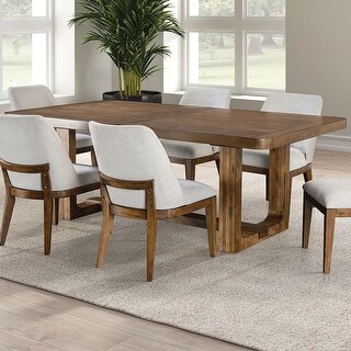 Furniture of America Leopold Chestnut 108-inch Wood Extendable Dining ...