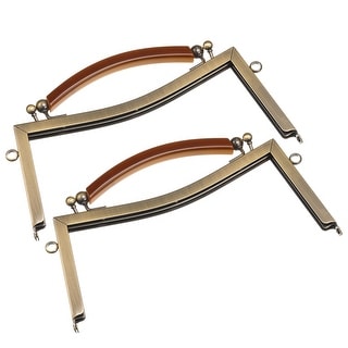 Metal Purse Frames 2 Pcs Kiss Lock Clasp Frame Clutch Frame w Handle ...